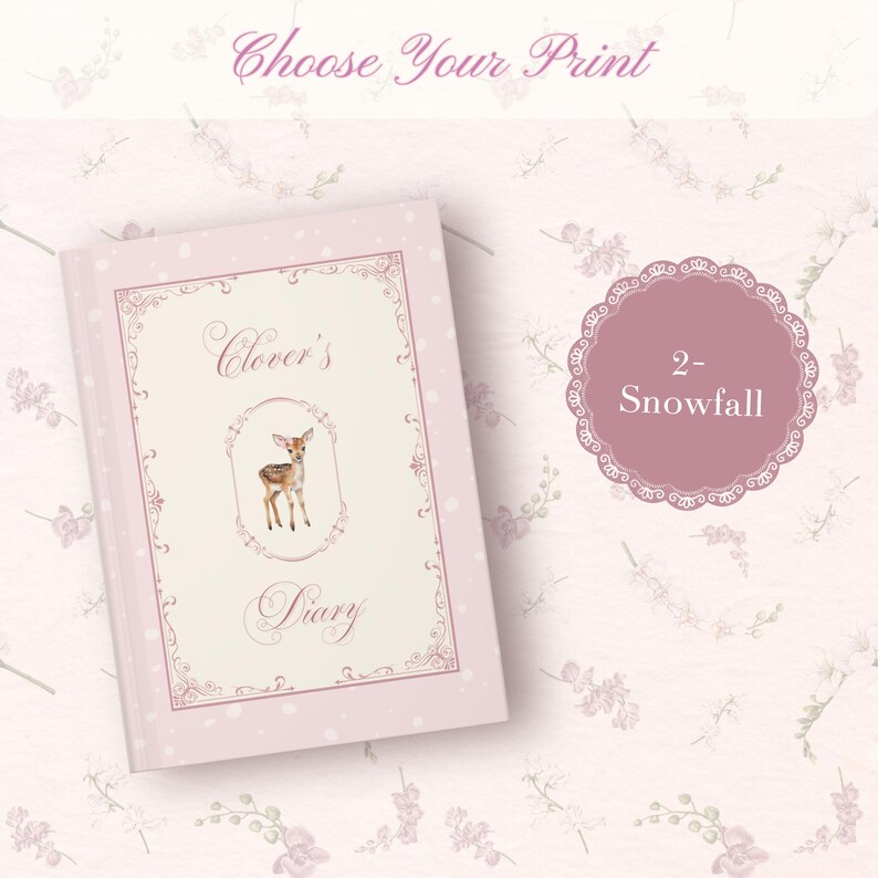 Personalized Fawn Journal: Coquette Winter Deer Notebook Gift - Etsy