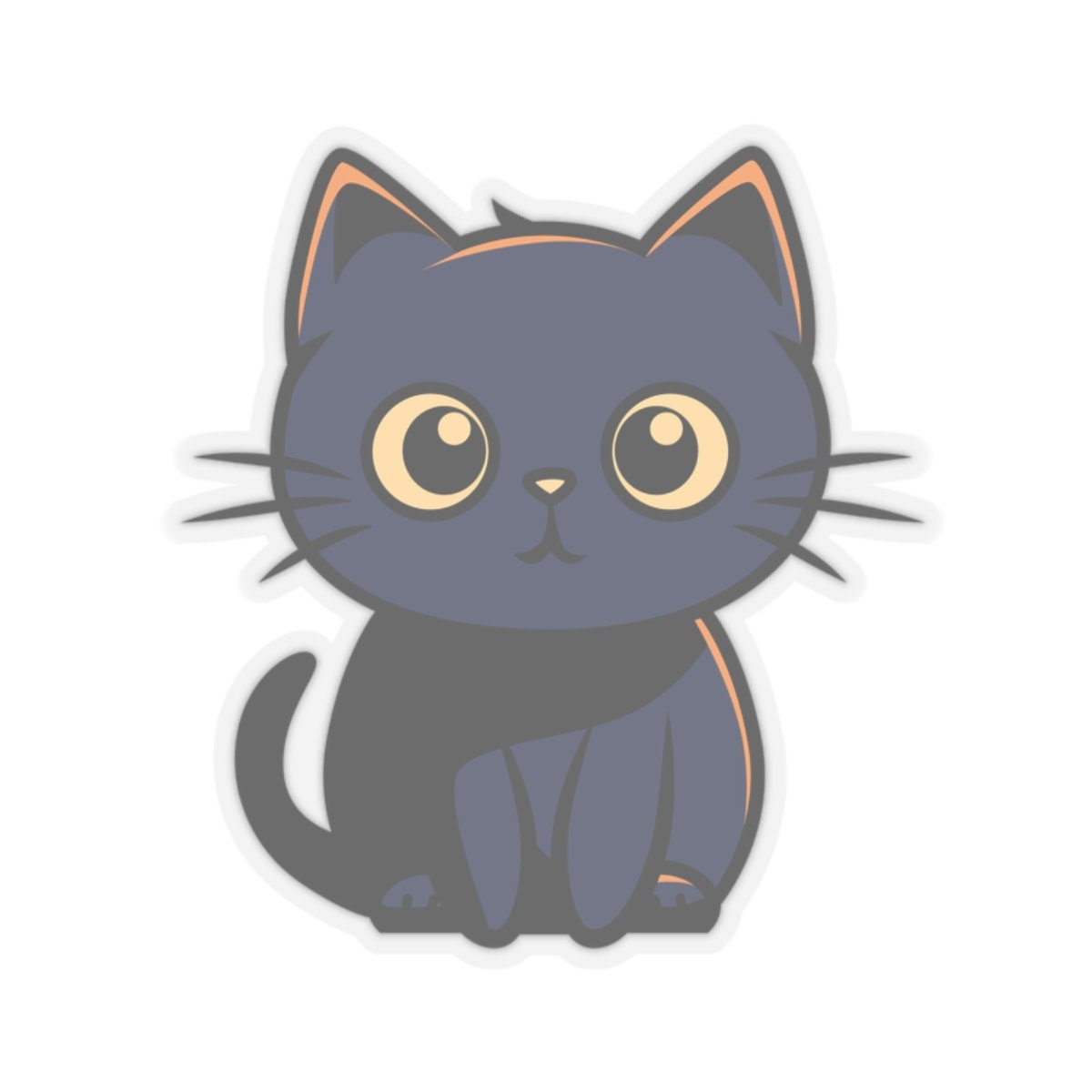 Black Cat Sticker - Etsy