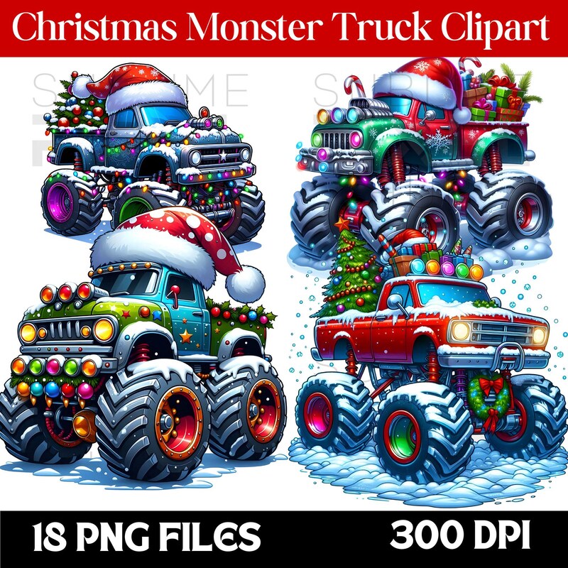 Pink Monster Truck Art - Etsy