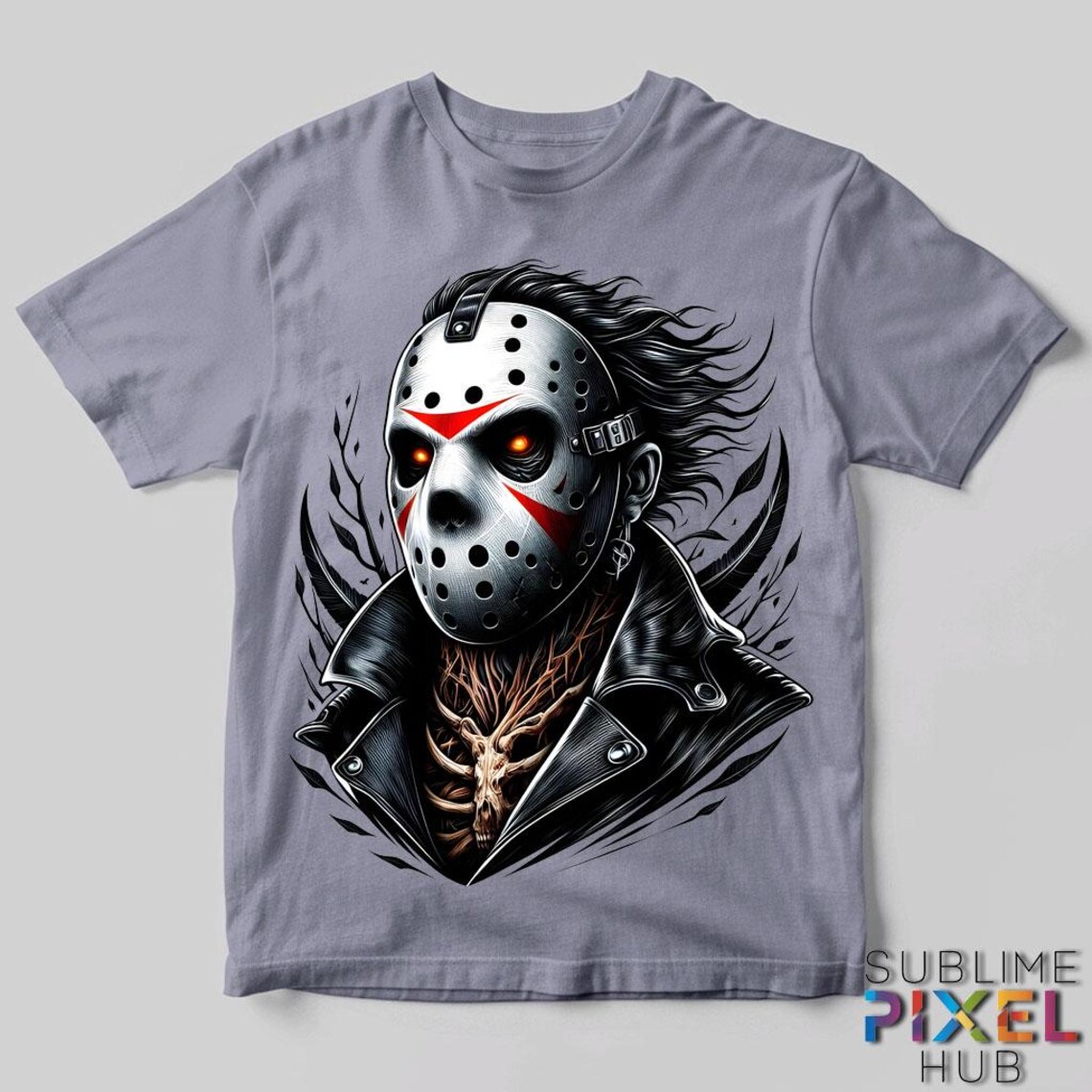 Jason in Leather Jacket Png, Png Files, Clipart, Slasher, Halloween ...