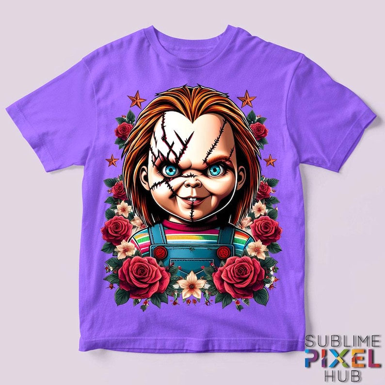 Chucky Halloween PNG: Floral Horror Clipart (digital Download) - Etsy