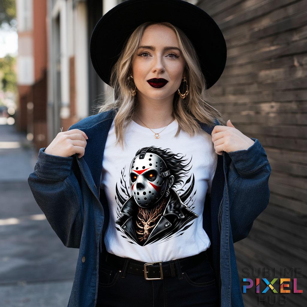 Jason in Leather Jacket Png, Png Files, Clipart, Slasher, Halloween ...