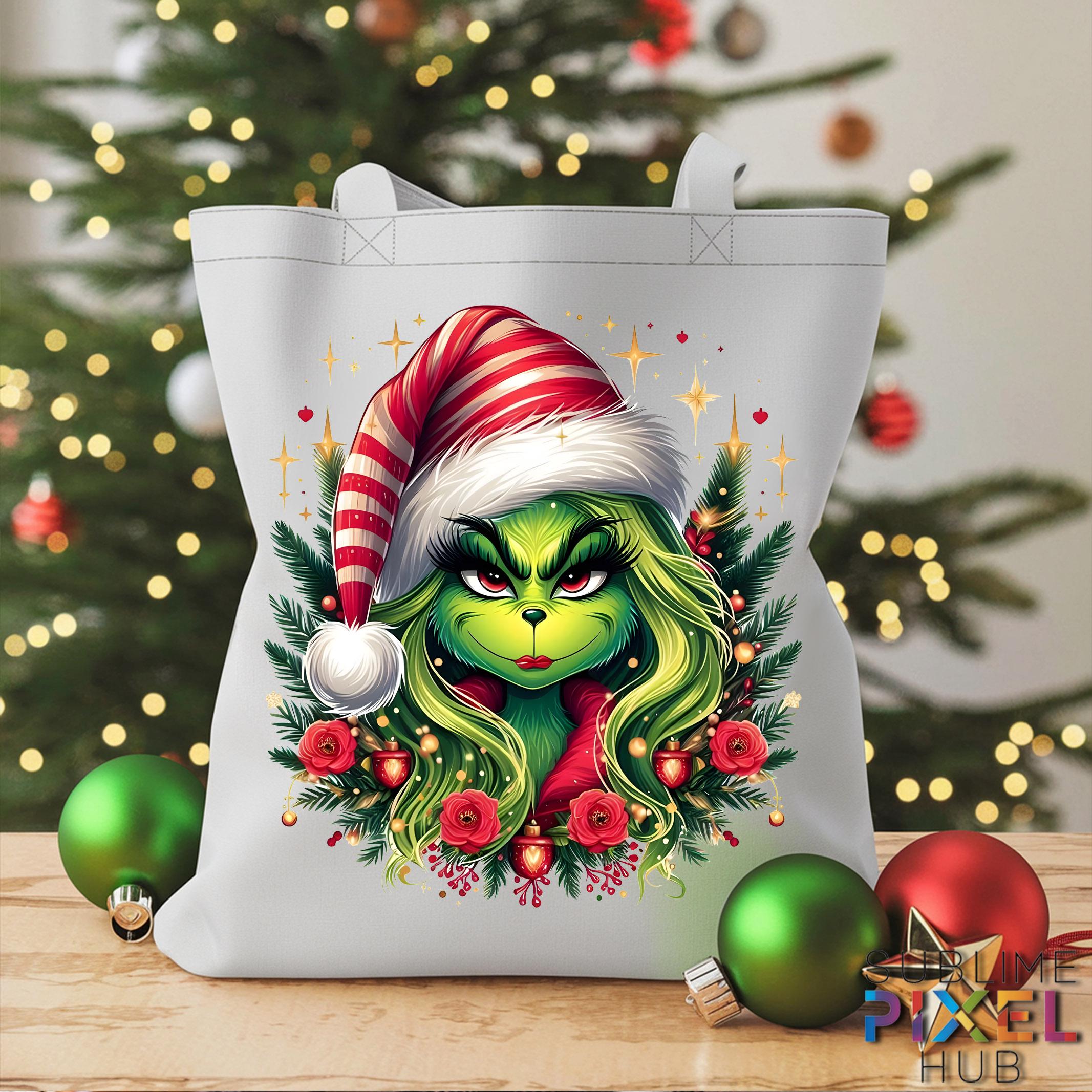 Lady Grinch Christmas Clipart, PNG Files (digital Download) - Etsy
