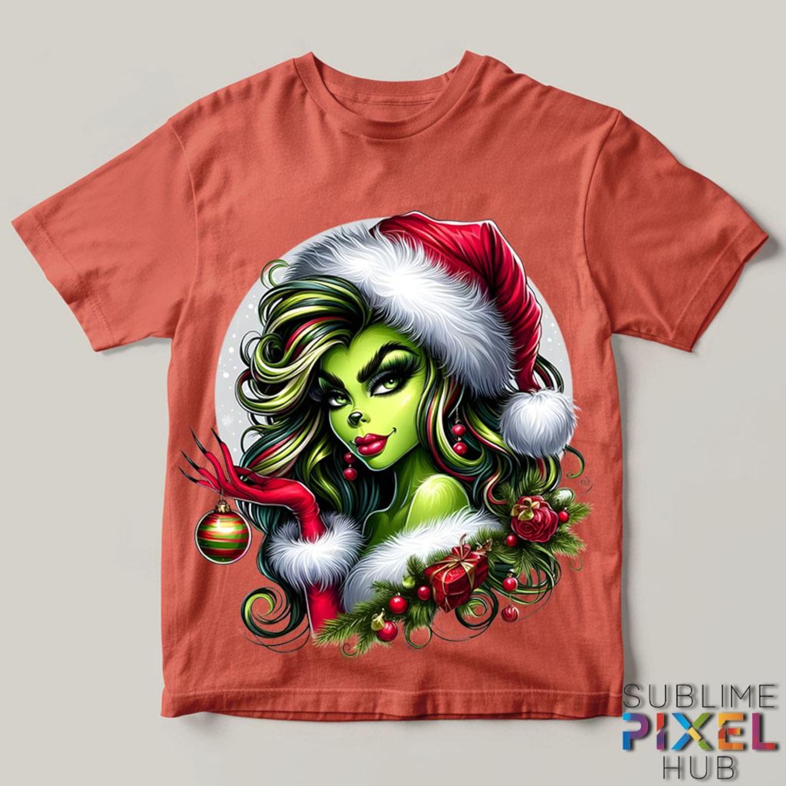 Christmas Clipart for Ladies V3 Png, Png Files, Clipart, Grinch, Ladies ...