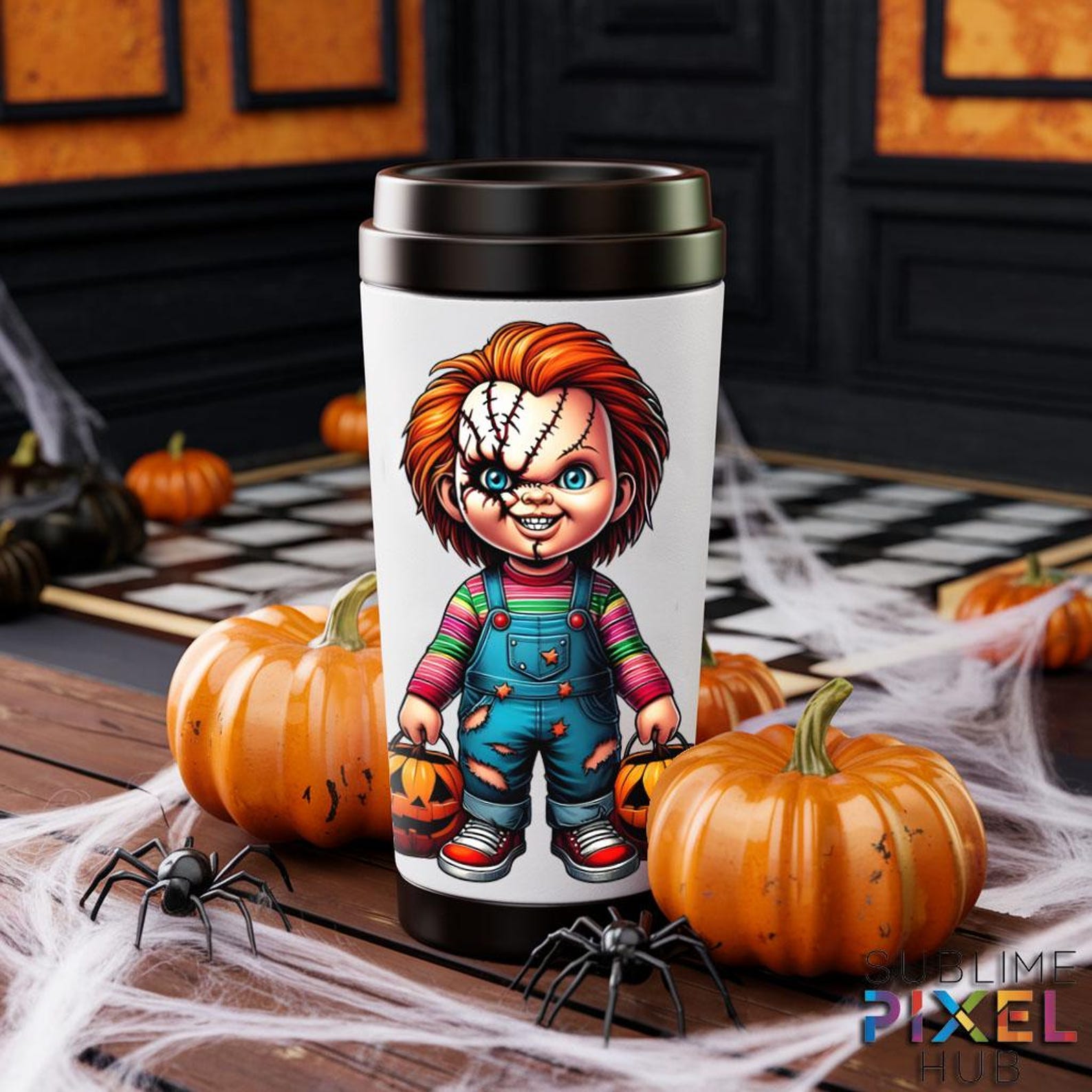 Chucky With Pumpkins Png, Png Files, Clipart, Halloween, Halloween ...