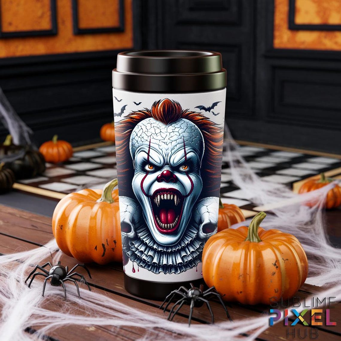 Pennywise With Skulls Png, Png Files, Clipart, Halloween, Pennywise ...