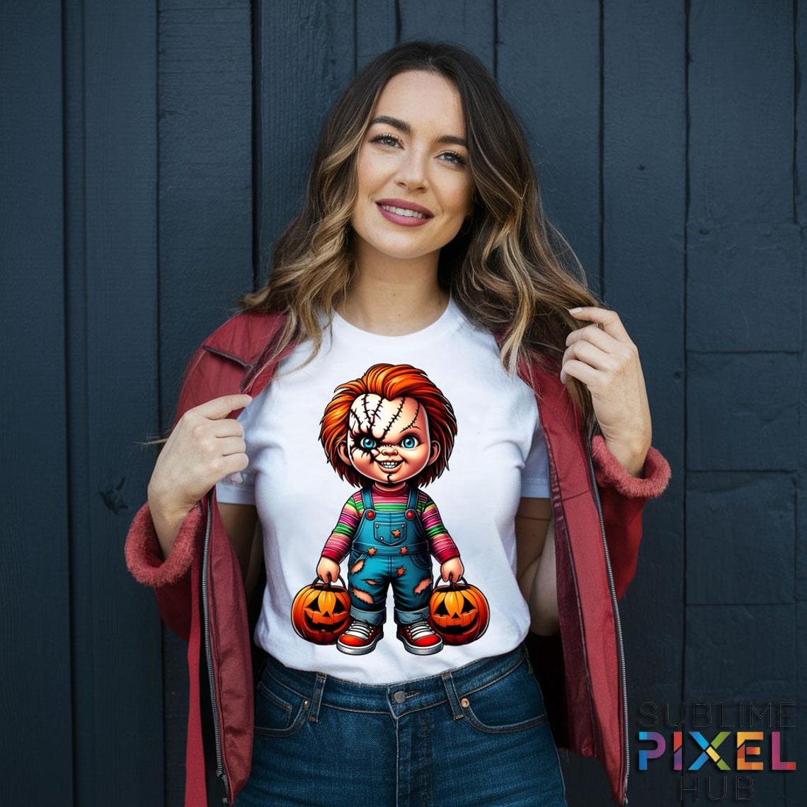 Chucky With Pumpkins Png, Png Files, Clipart, Halloween, Halloween ...