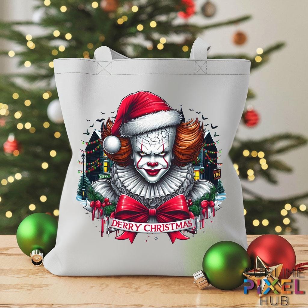 Christmas Pennywise Png, Png Files, Clipart, Pennywise, Christmas ...