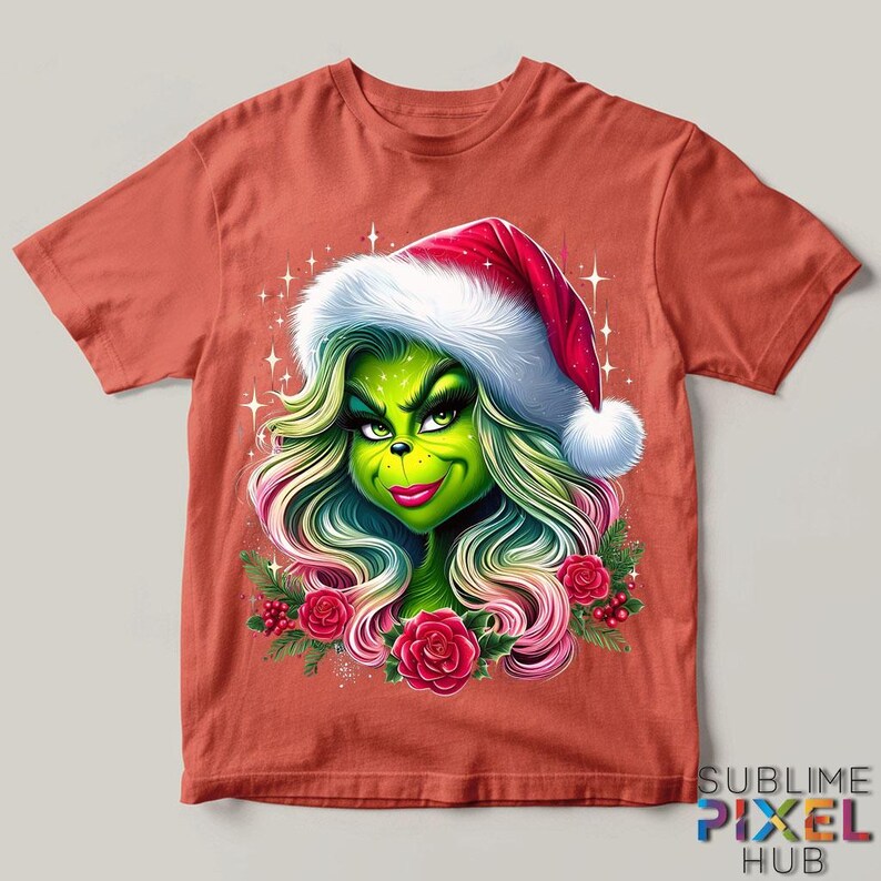 Christmas Grinch Lady Clipart, Holiday PNG File (digital Download) - Etsy