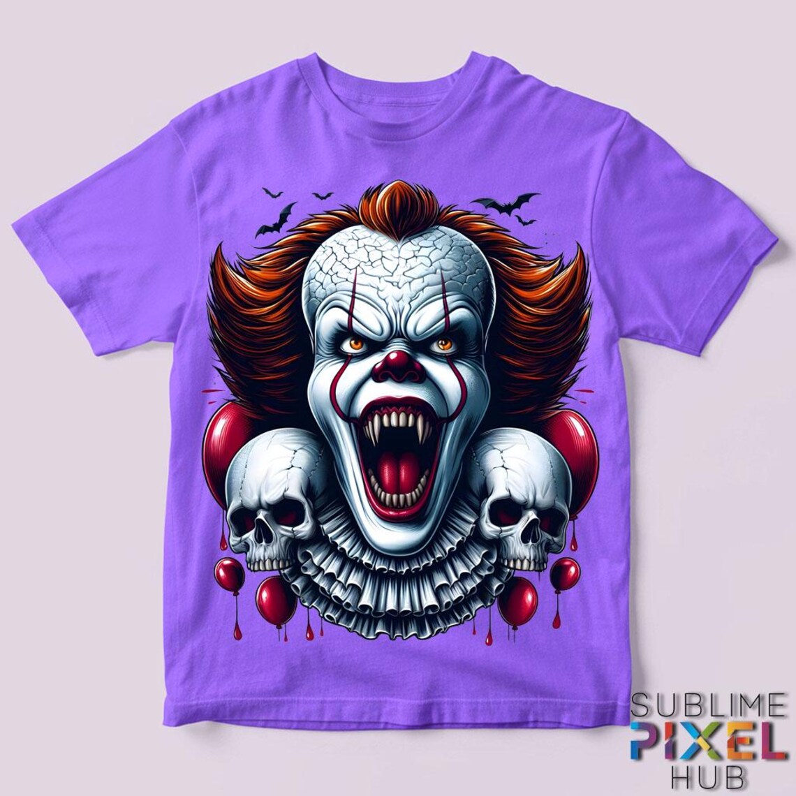 Pennywise With Skulls Png, Png Files, Clipart, Halloween, Pennywise ...