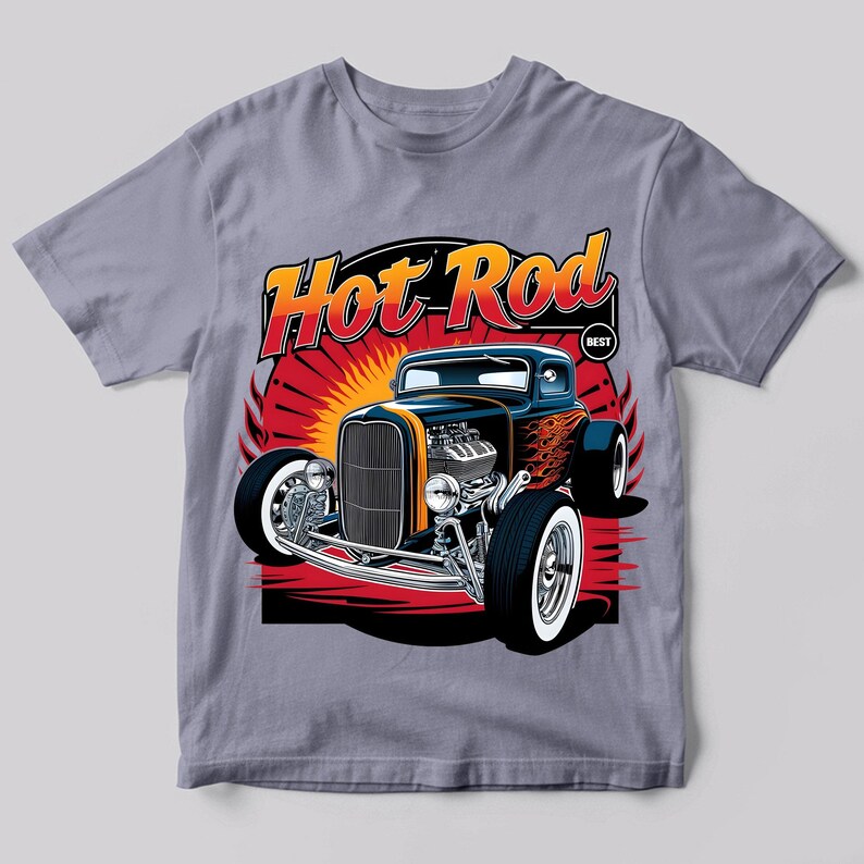 Hot Rod Car Clipart, Flames Design (PNG Digital Download) - Etsy