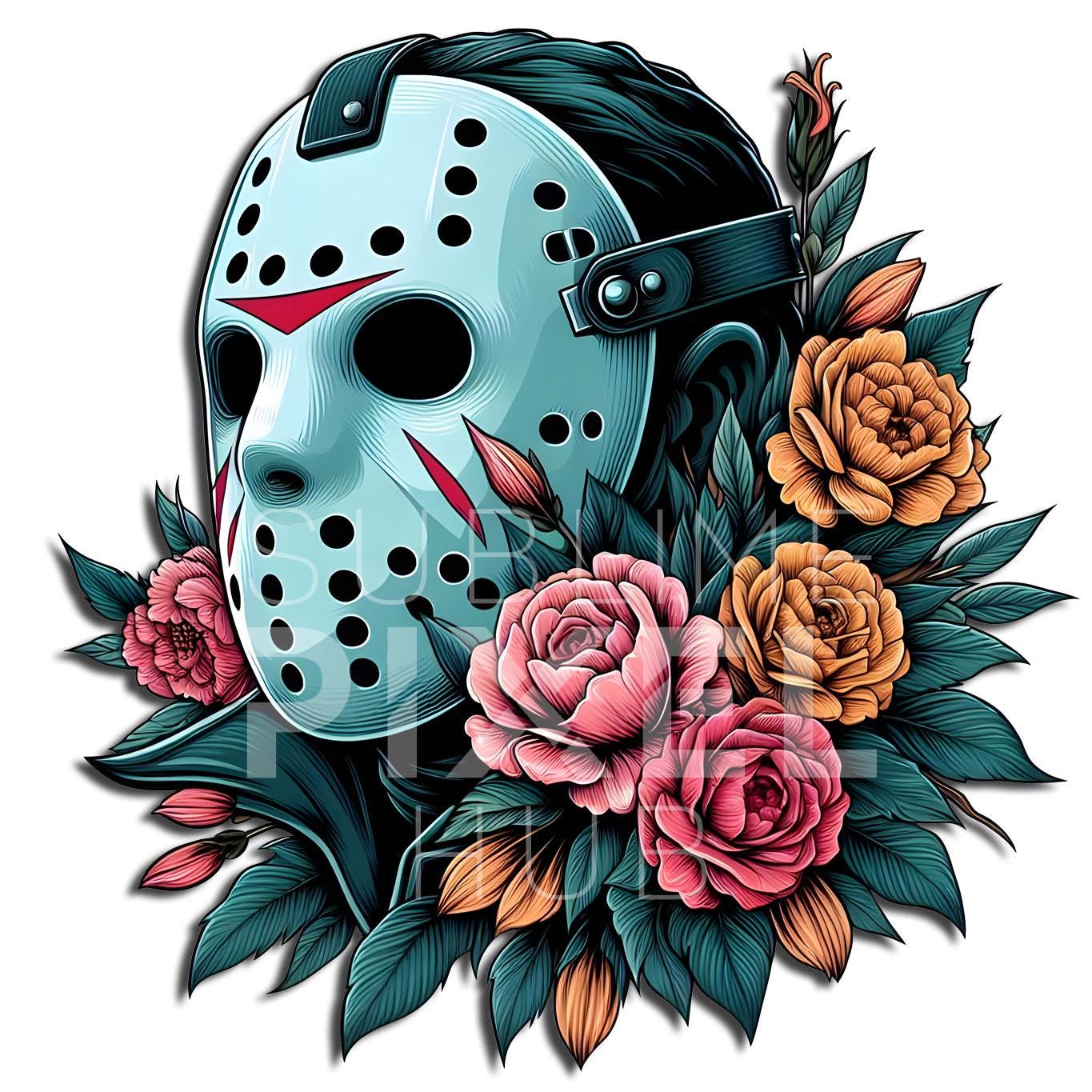 Jason With Flowers Png, Png Files, Clipart, Slasher, Halloween, Jason ...