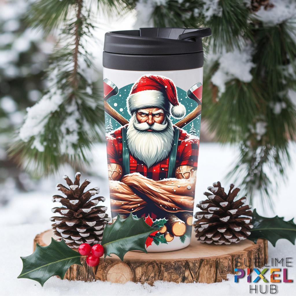 Lumberjack Santa Claus for Men V1 Png, Png Files, Clipart, Santa Claus ...