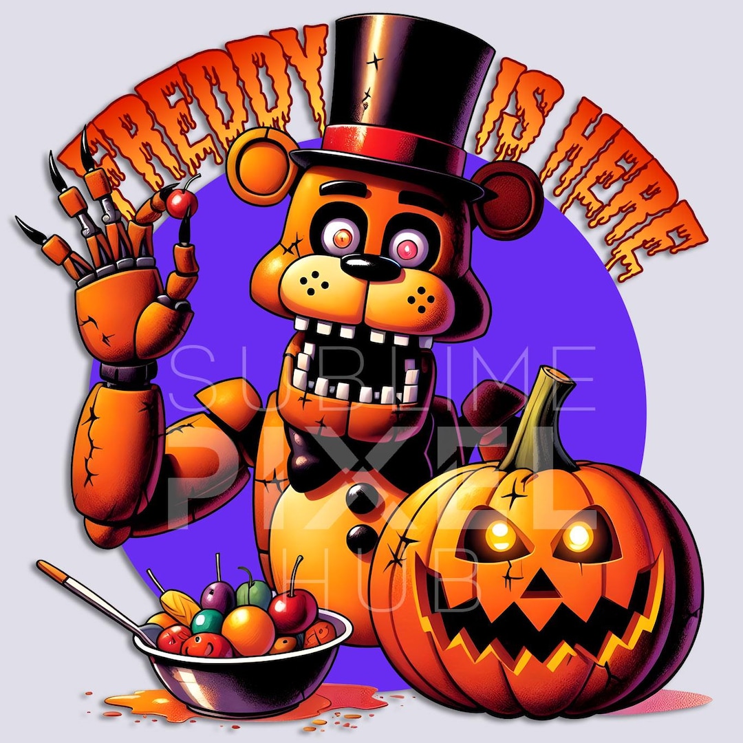 Halloween Freddy Fazbear for Kids V2 Png, Png Files, Clipart, Halloween ...