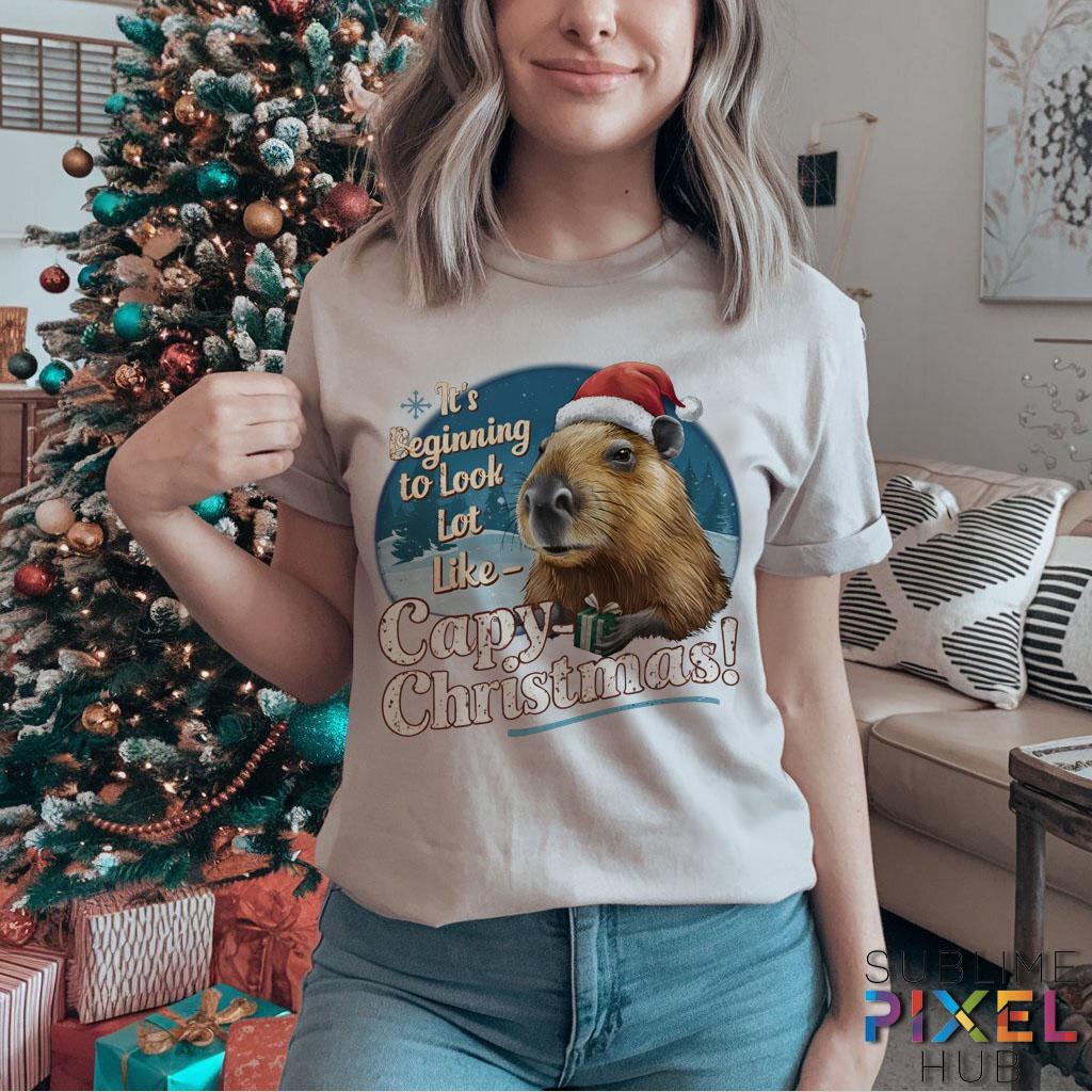 Christmas Capybara V1 Png, Png Files, Clipart, Capybara Christmas ...