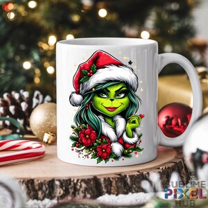 Lady Grinch Christmas Clipart, PNG Files (digital Download) - Etsy