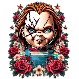Chucky Halloween PNG: Floral Horror Clipart (digital Download) - Etsy