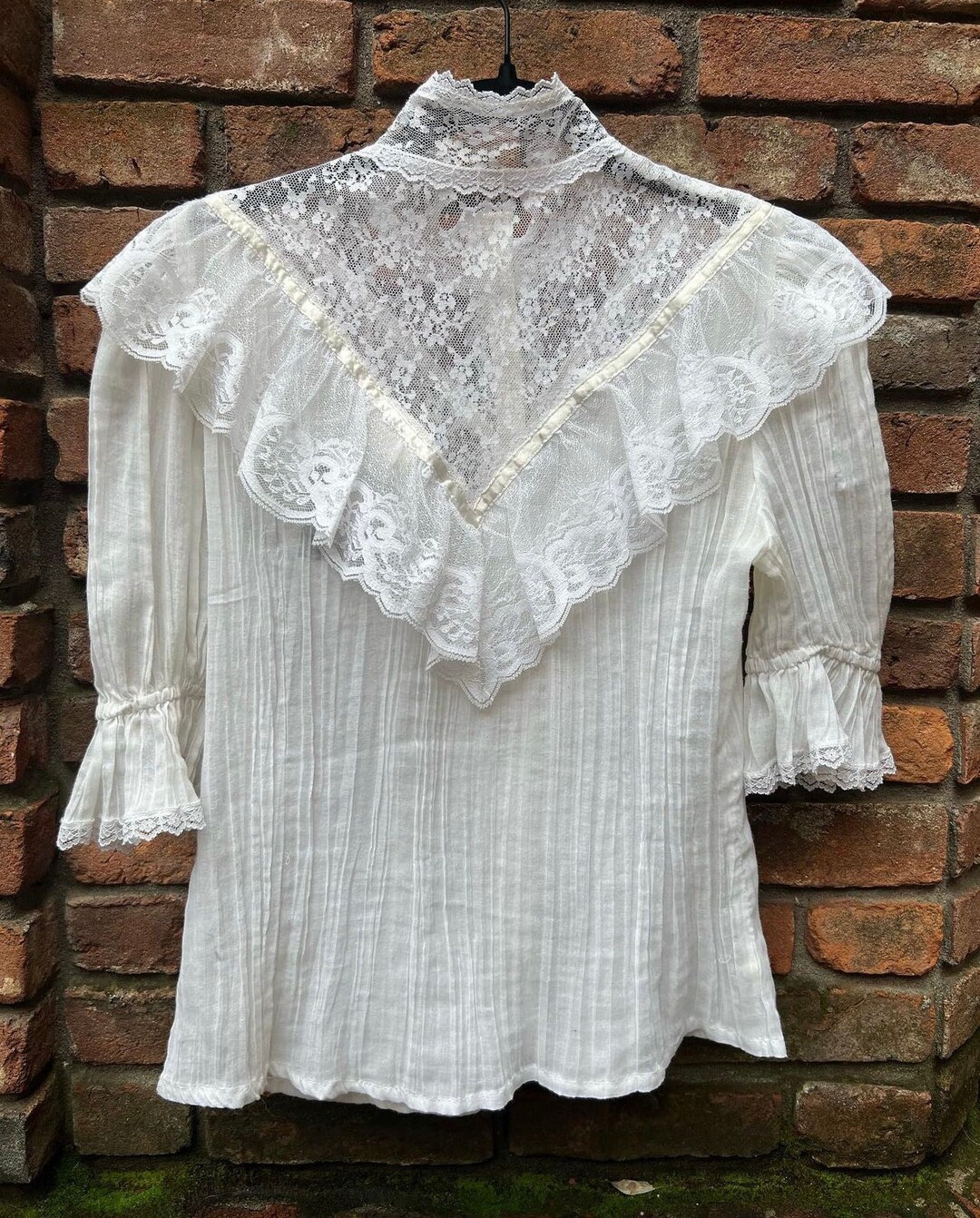 Vintage Lace Jessicas Gunnies Blouse - Etsy