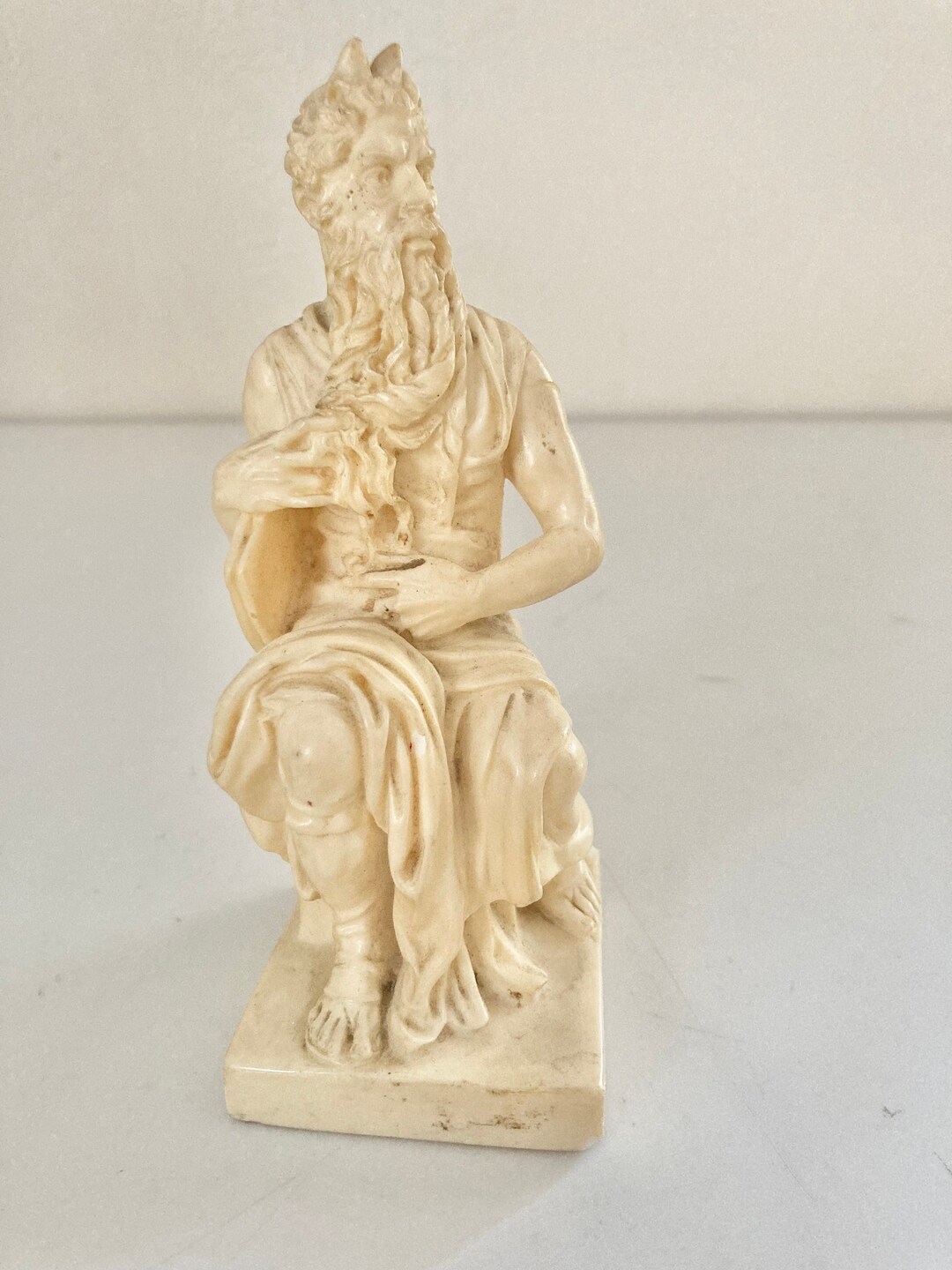 Vintage Moses Figurine by Sculptor A Santini Italy Resin Classic Figure ...