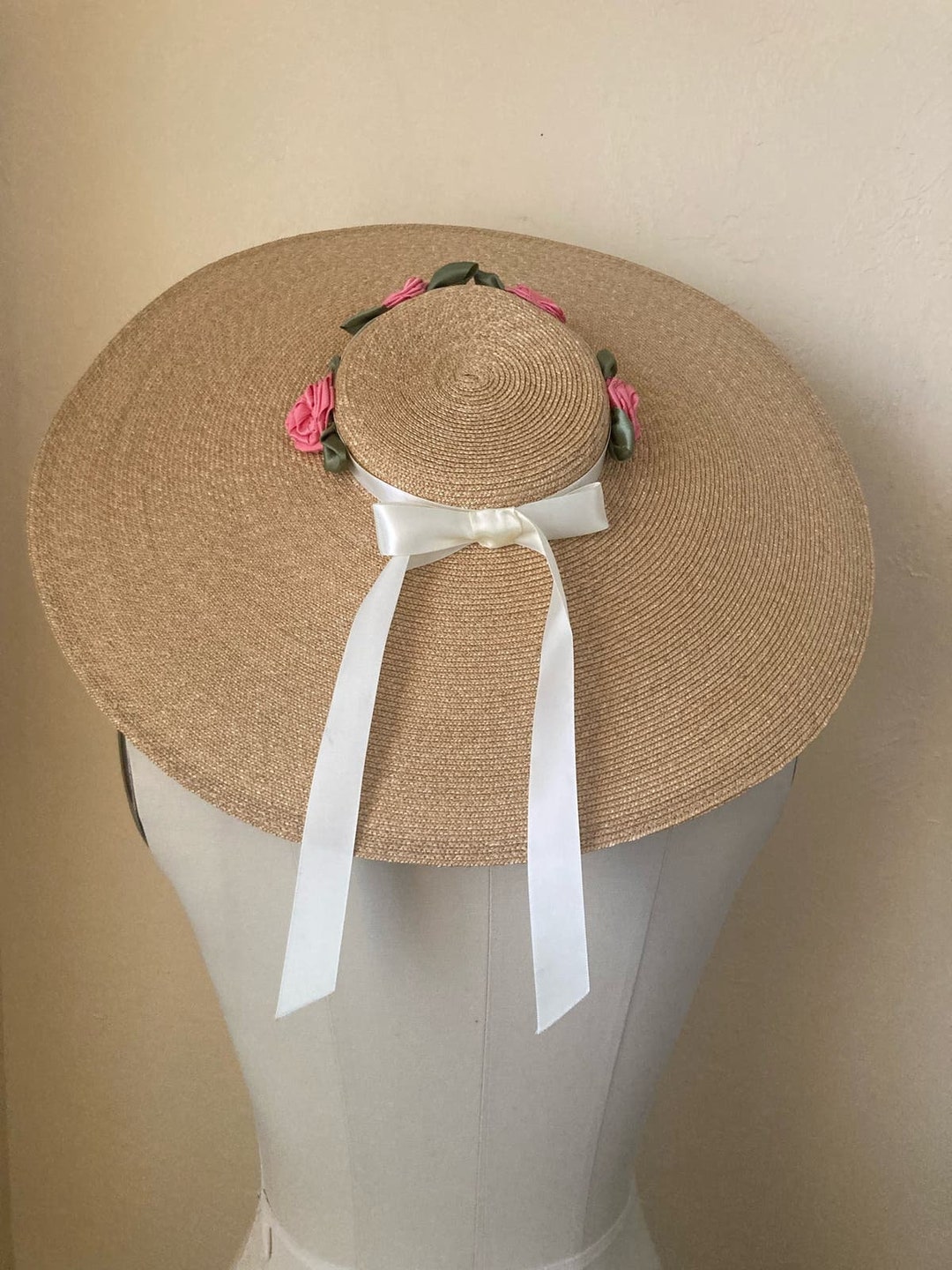 Colonial Williamsburg 18th Century Style Women's Hat Woven Wicker Wide ...