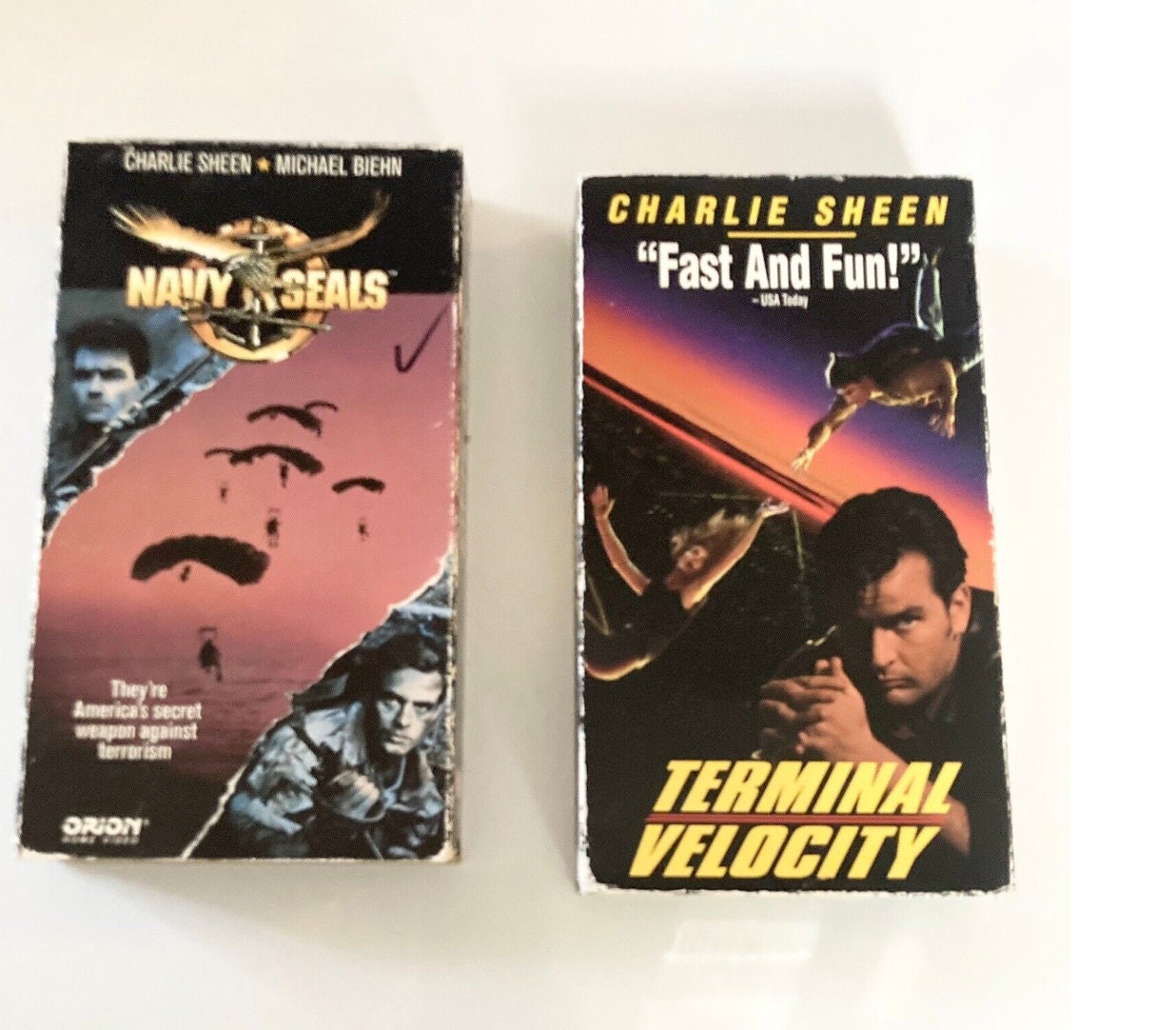 Terminal Velocity Navy Seals VHS Charlie Sheen VTG Lot of 2 - Etsy