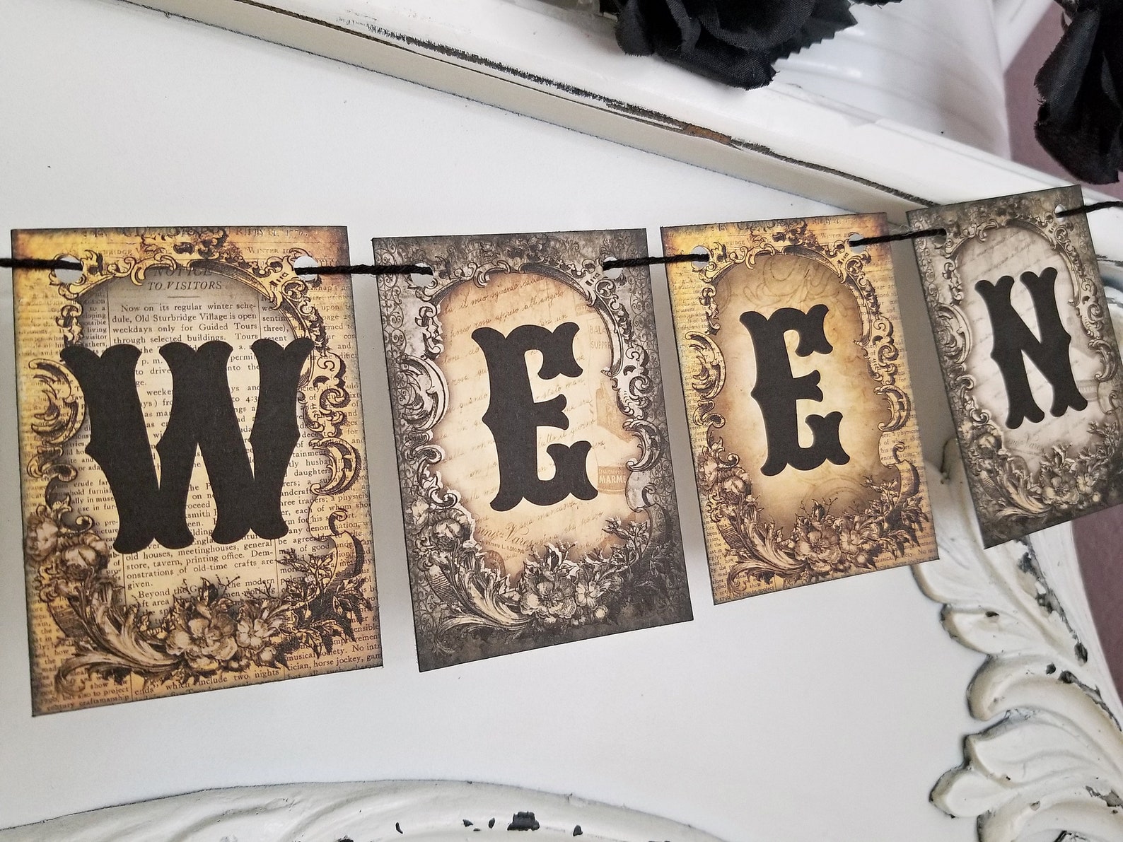 Halloween Banner Vintage Halloween Decor Vintage Halloween | Etsy