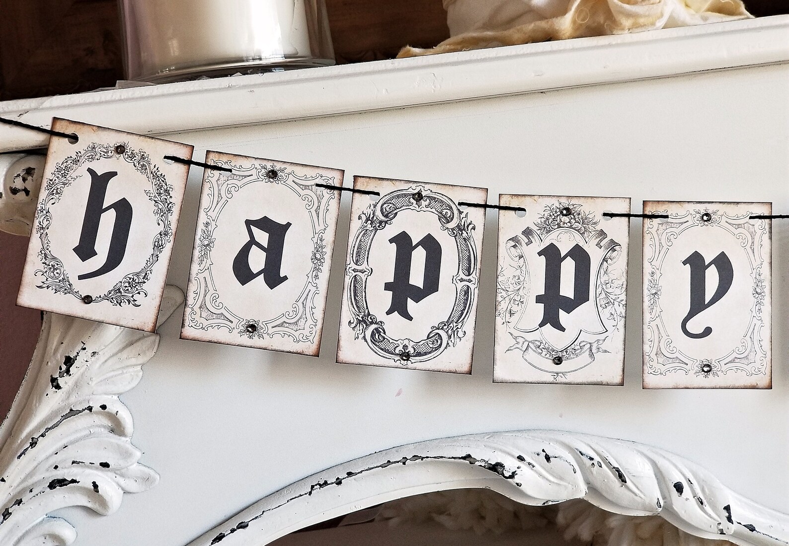 Halloween Banner Vintage Halloween Garland Vintage Halloween - Etsy