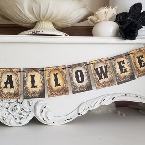 Halloween Banner, Vintage Halloween Decor, Vintage Halloween Garland ...