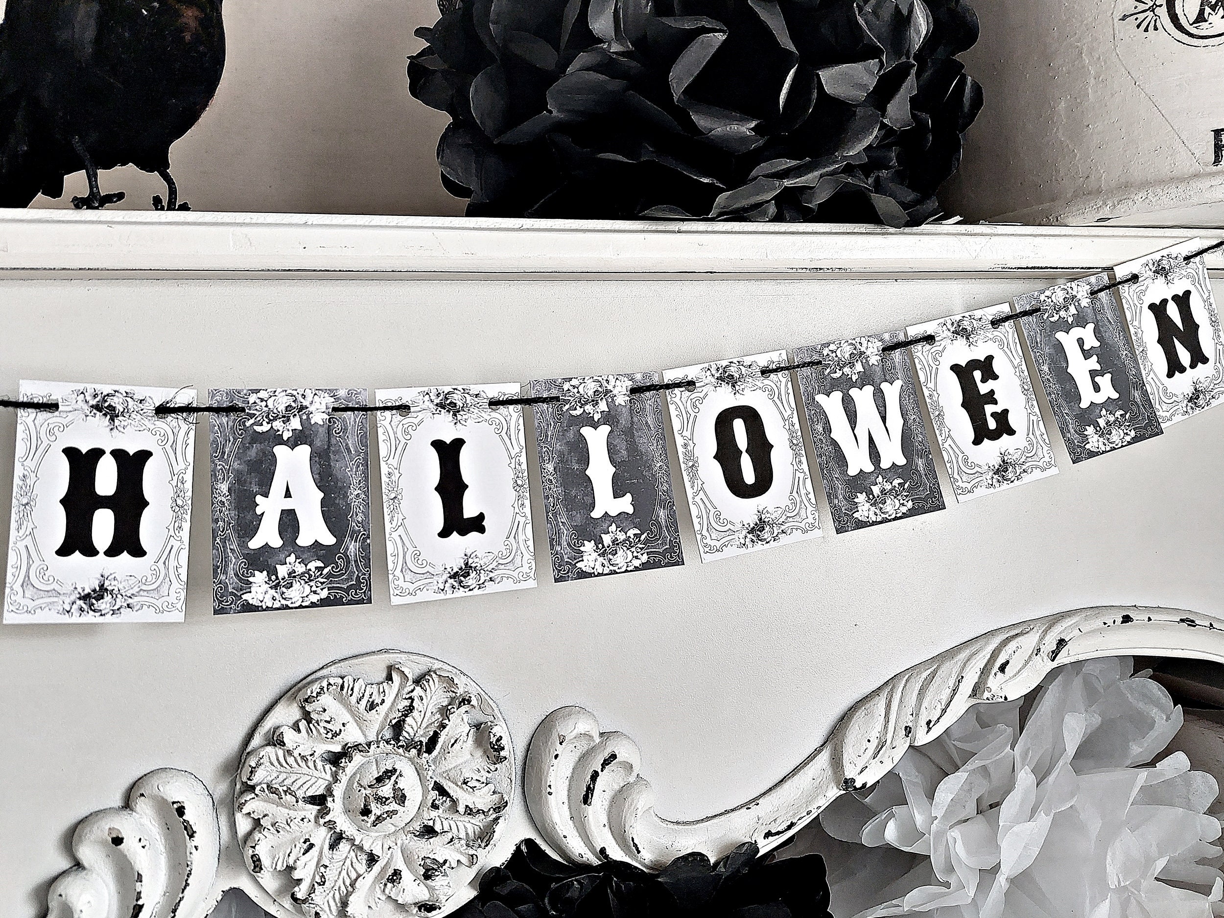 Halloween Banner Vintage Halloween Garland Vintage Halloween | Etsy