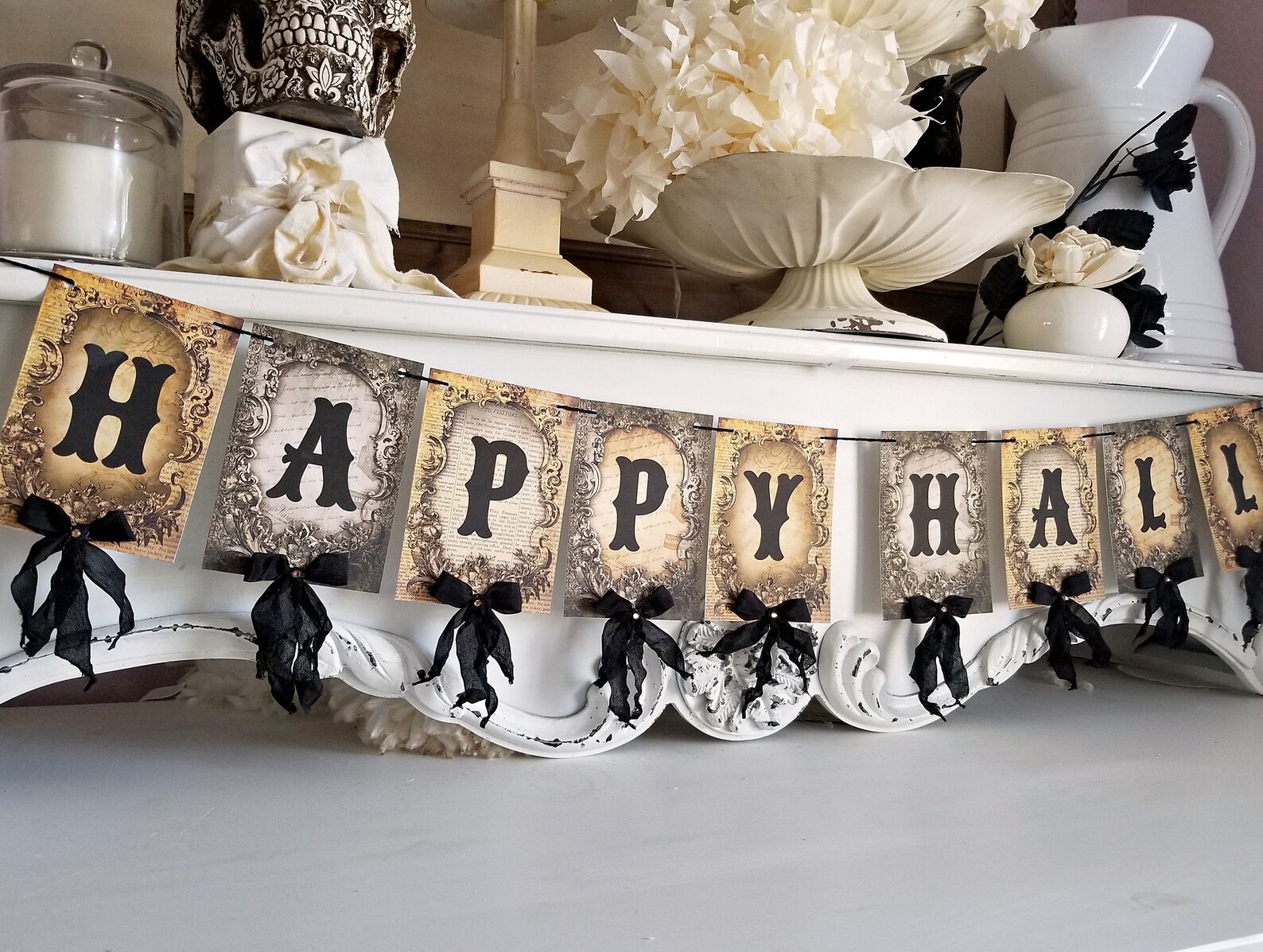 Halloween Banner Vintage Halloween Decor Vintage Halloween | Etsy