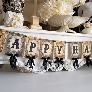 Halloween Banner, Vintage Halloween Decor, Vintage Halloween Garland ...