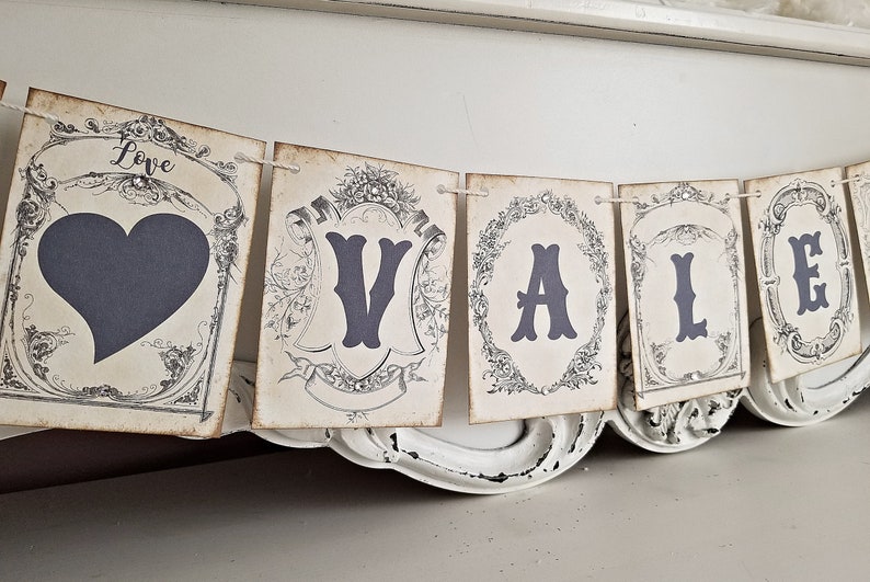 Vintage Style Valentine's Day Banner Valentine's Day | Etsy
