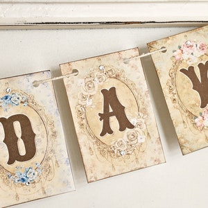 Vintage Style Happy Birthday Banner, Elegant Happy Birthday Banner ...