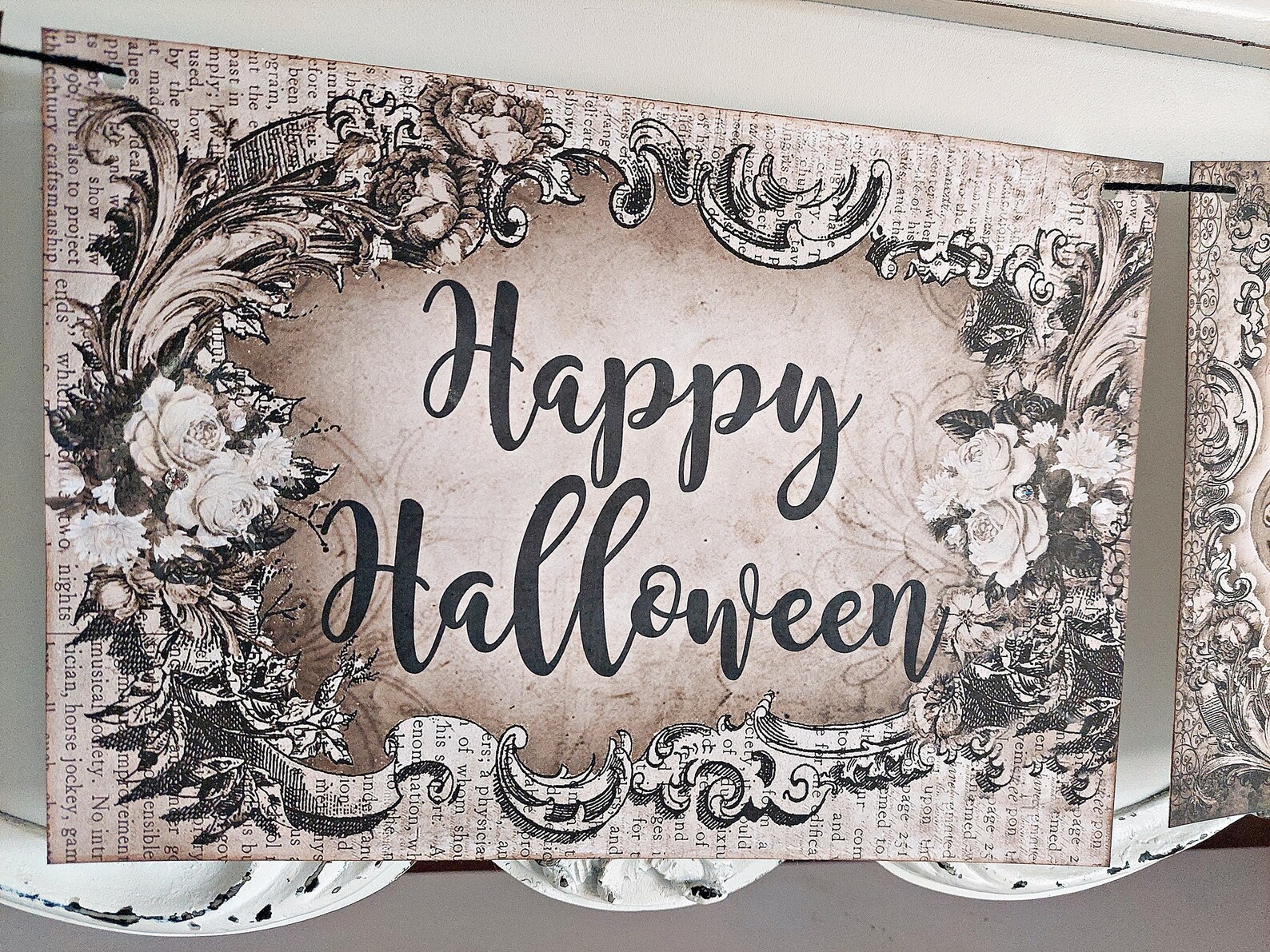 Vintage Halloween Decor Halloween Decor Halloween Banner | Etsy