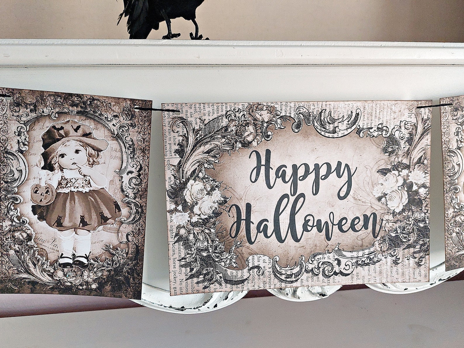 Vintage Halloween Decor Halloween Decor Halloween Banner | Etsy