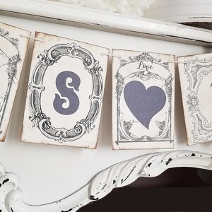 Vintage Style Valentine's Day Banner, Valentine's Day Decor, Happy ...