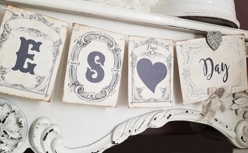 Vintage Style Valentine's Day Banner Valentine's Day | Etsy