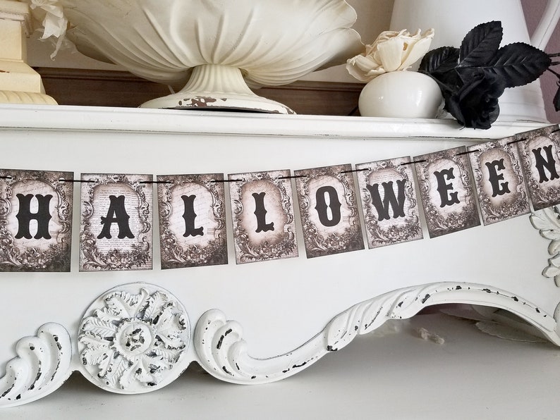 Halloween Banner Vintage Halloween Decor Vintage Halloween - Etsy