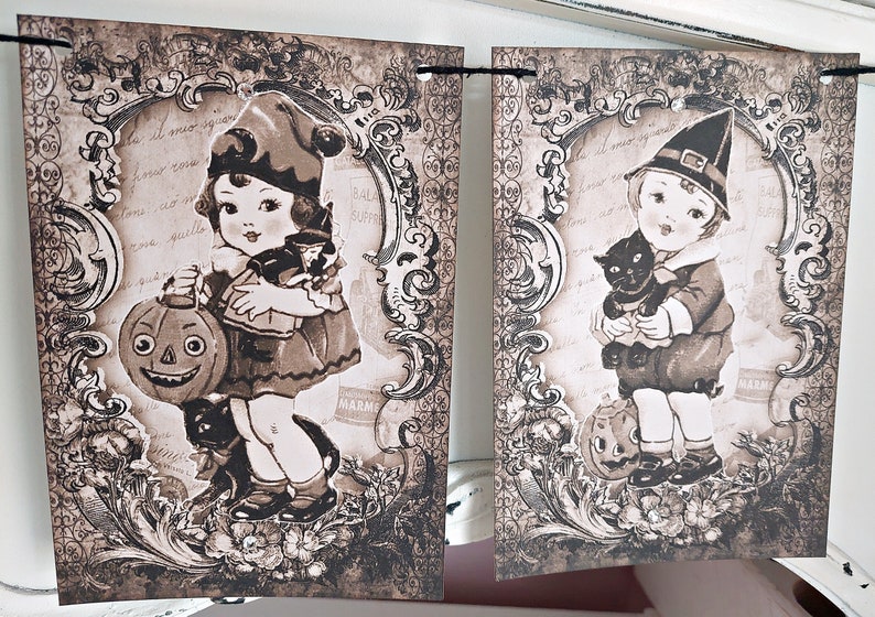 Vintage Halloween Decor Halloween Decor Halloween Banner - Etsy