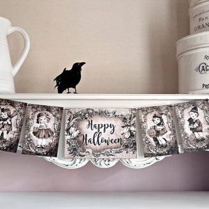 Vintage Halloween Decor, Halloween Decor, Halloween Banner, Halloween ...