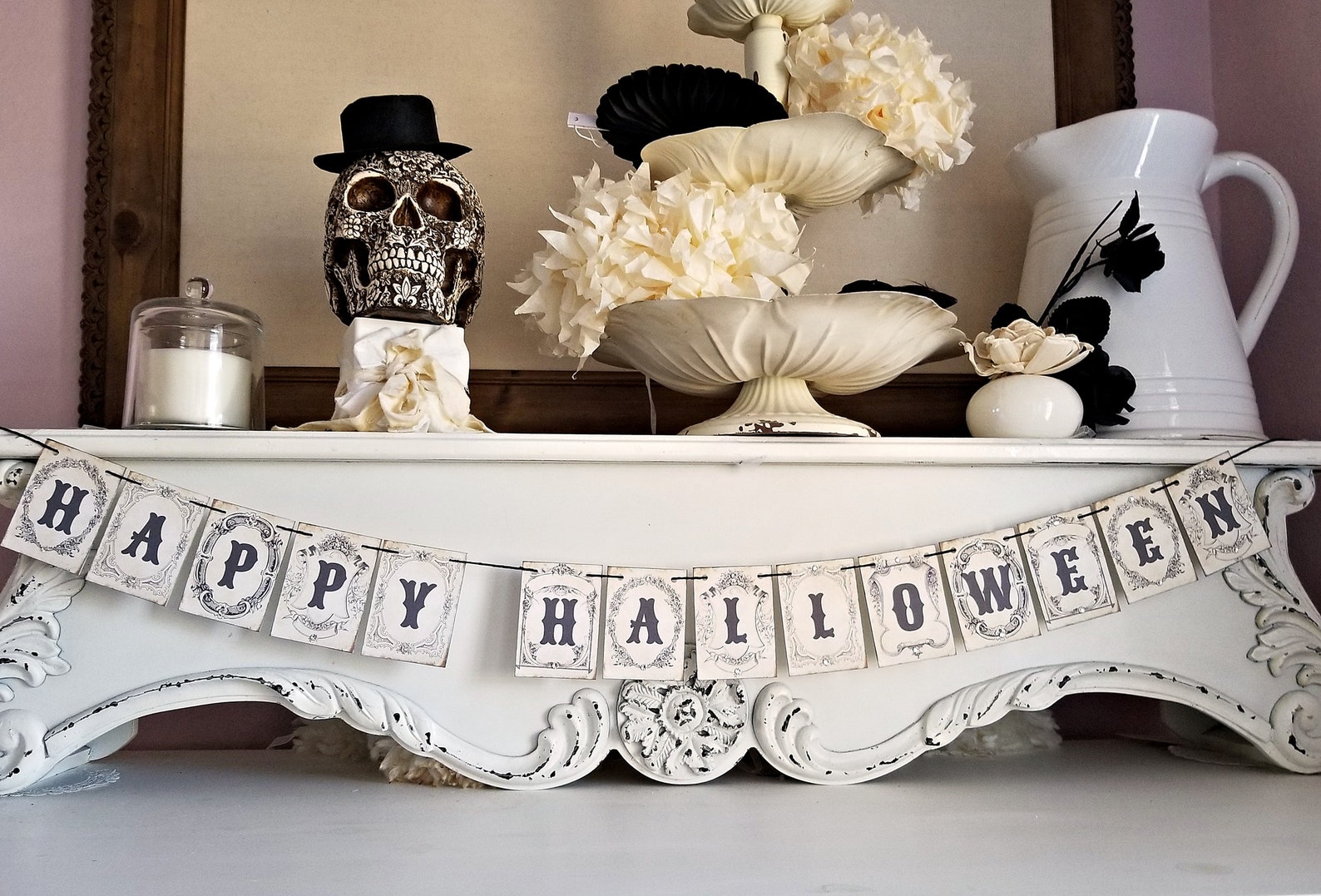 Halloween Banner Vintage Halloween Garland Vintage Halloween - Etsy