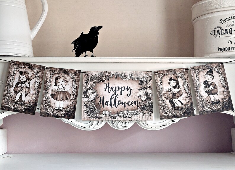 Vintage Halloween Decor Halloween Decor Halloween Banner - Etsy
