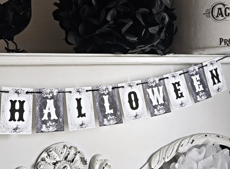 Halloween Banner Vintage Halloween Garland Vintage Halloween - Etsy