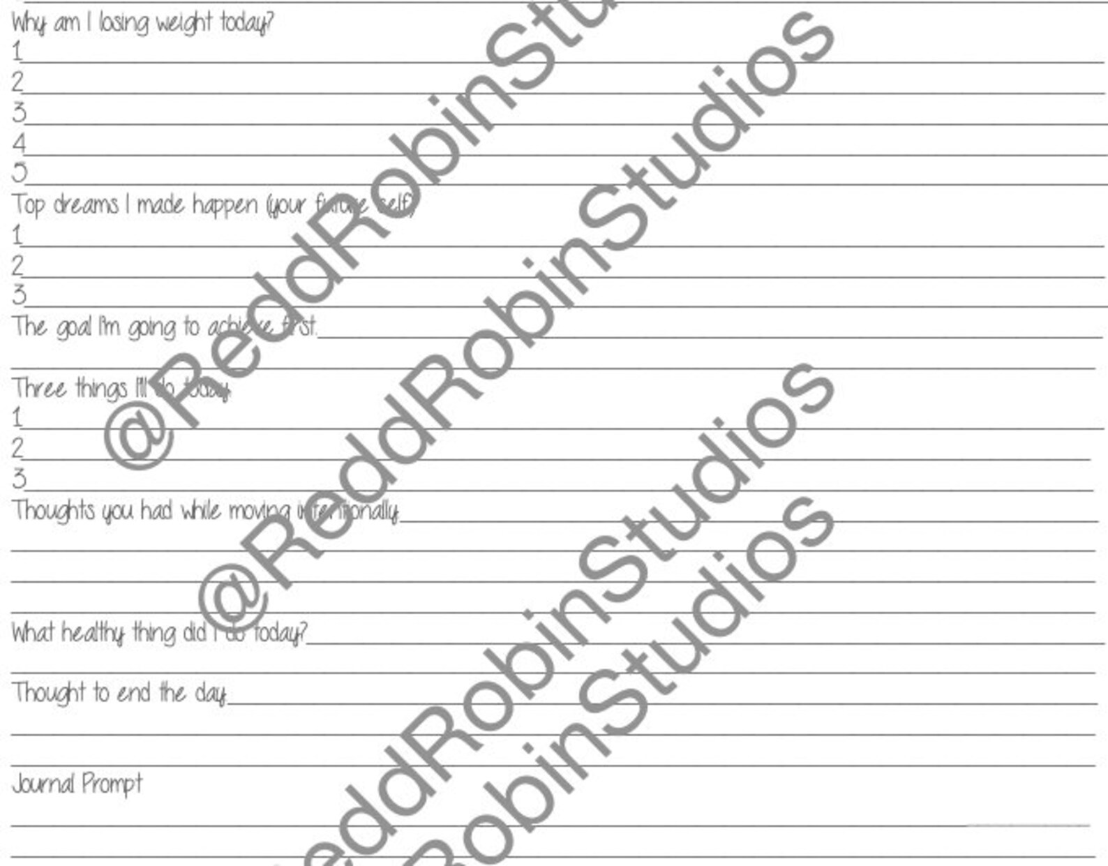 30 Day Emotional Eating Journal | Etsy