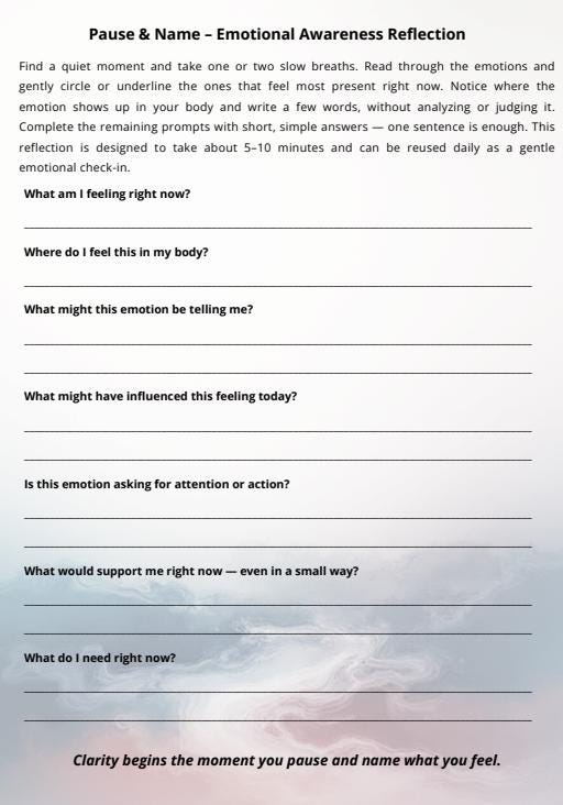 Emotions Cheat Sheet & Reflection | Feelings List Printable | Daily ...