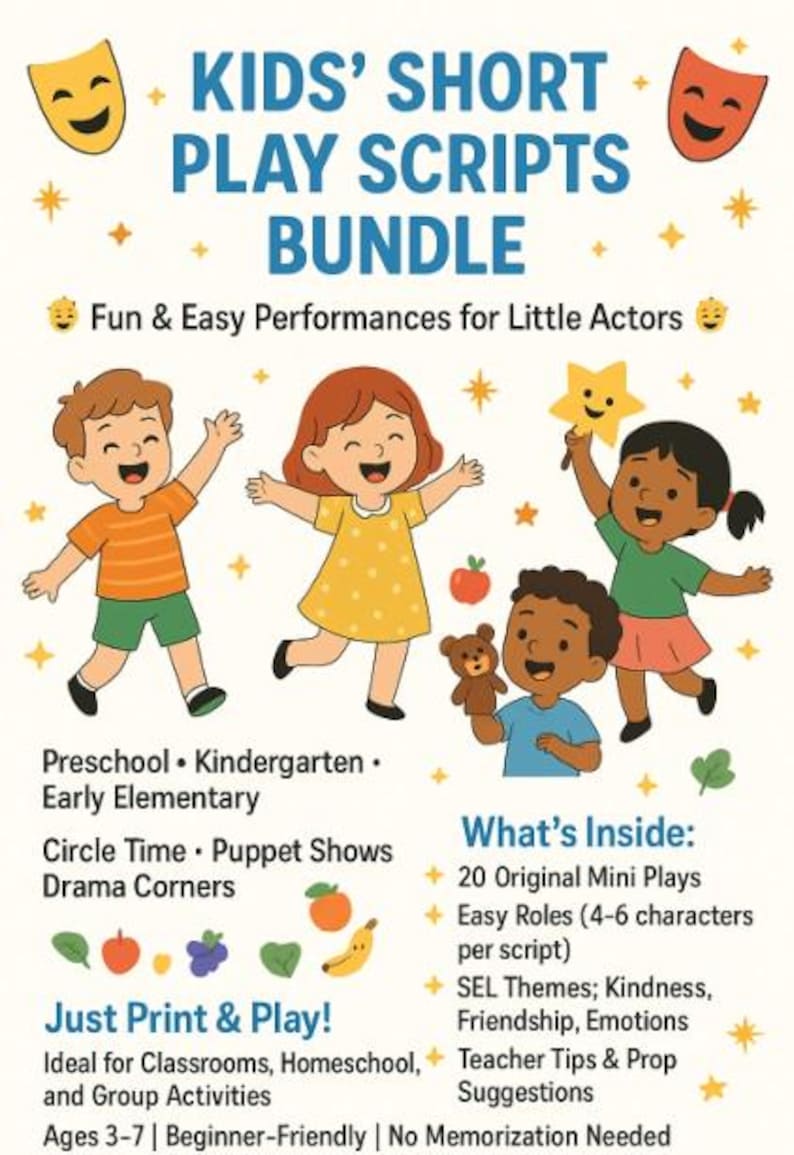 Kids' Short Play Scripts Bundle – 20 Fun and Easy Performances for ...