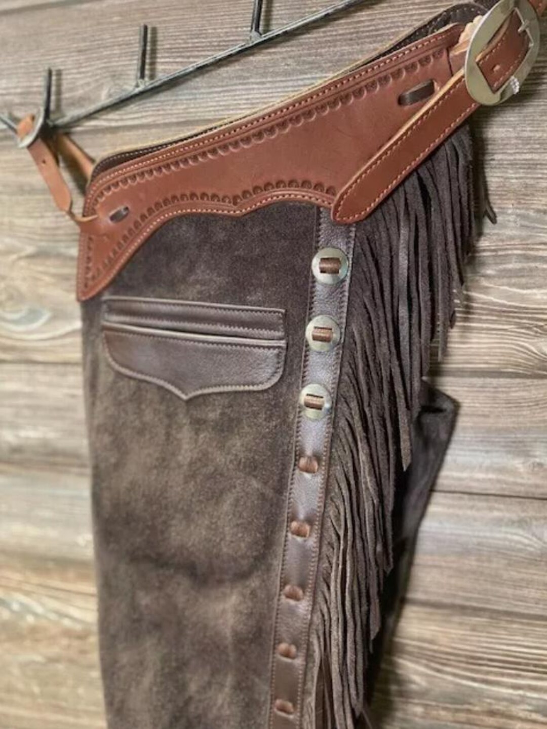 Leather Chinks Handmade Cowboy Suede Leather Chaps, Custom Chinks for ...