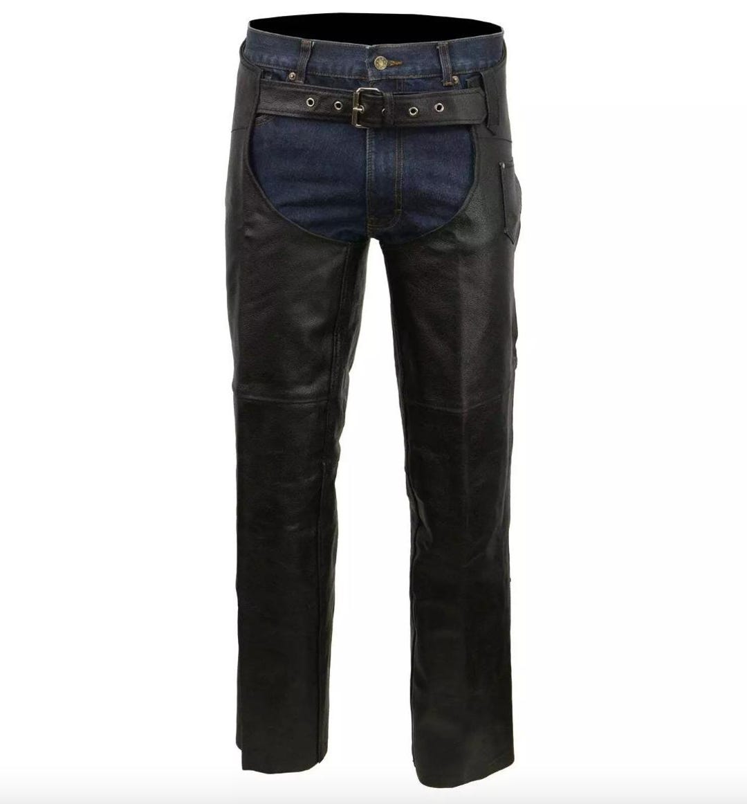 Mens Real Leather Heavy Duty Gay Chaps Pant, Cafe Rider Gay Handmade ...