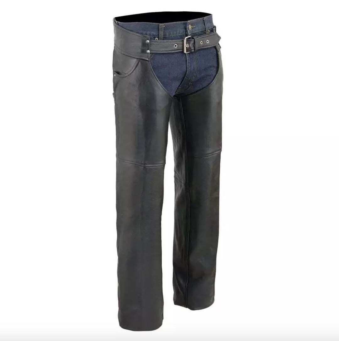 Men Leather Rider Chaps, Sheep Leather Biker Chaps, Real Cow Leather ...