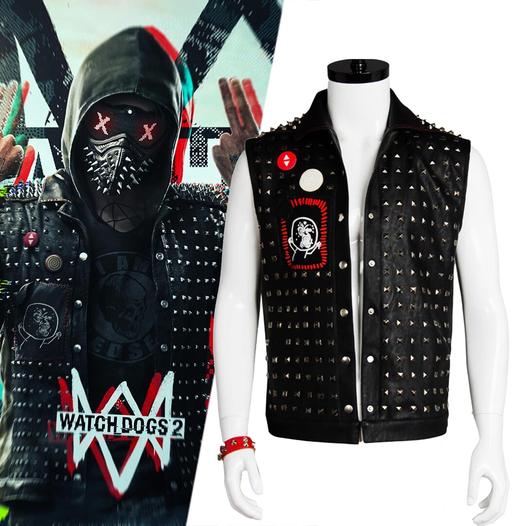 Watch Dogs Leather Vest, Premium Quality Gamer's Casual Wear, Great ...